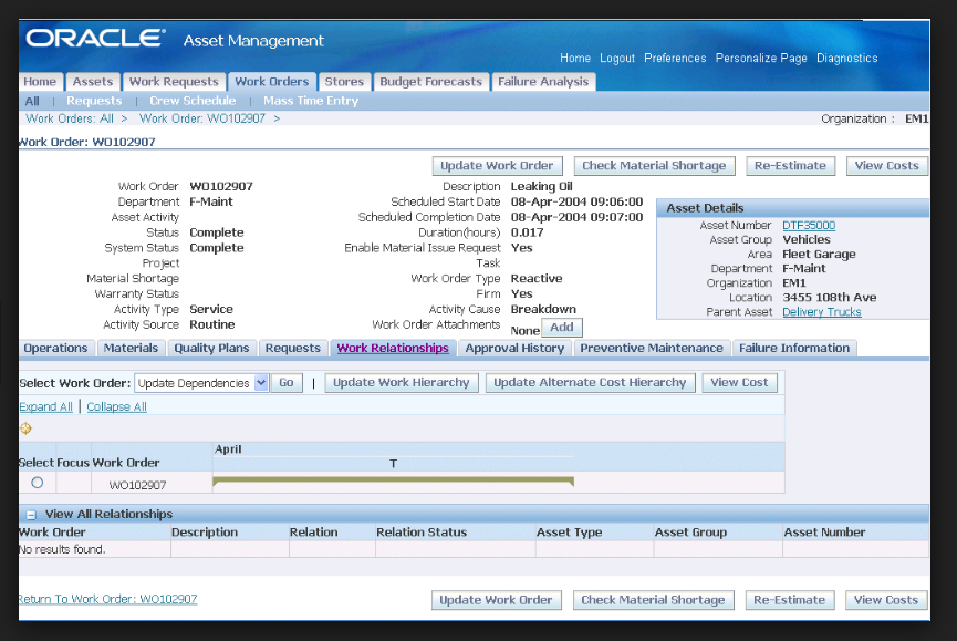 Oracle EAM: precios, funciones y opiniones
