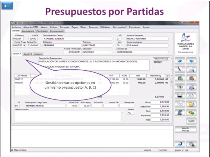 Galdon ERP Construcción: precios, funciones y opiniones